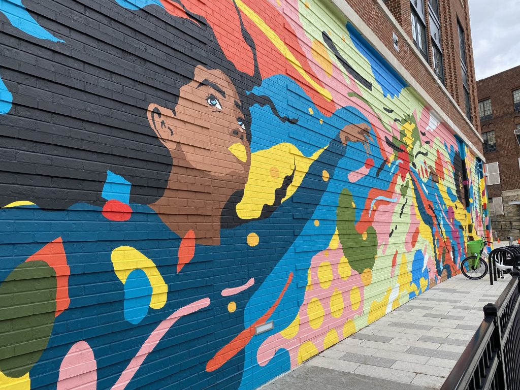 Mural makeover: NoMa’s former Wendy’s covered by a 360-degree painting ...