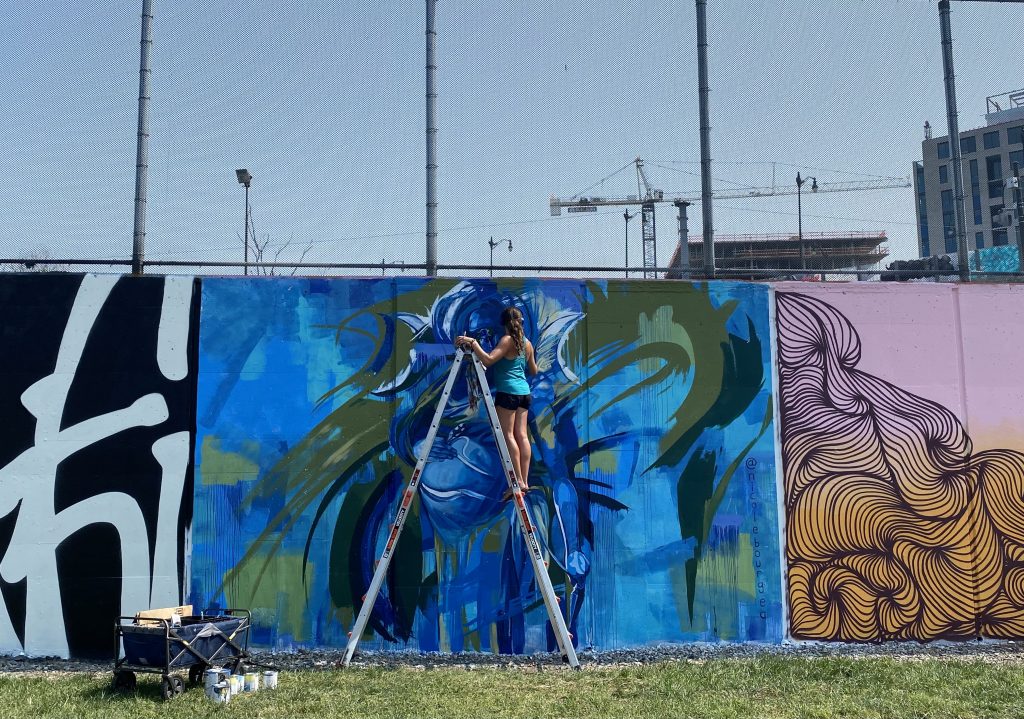 Mural makeover: NoMa’s former Wendy’s covered by a 360-degree painting ...